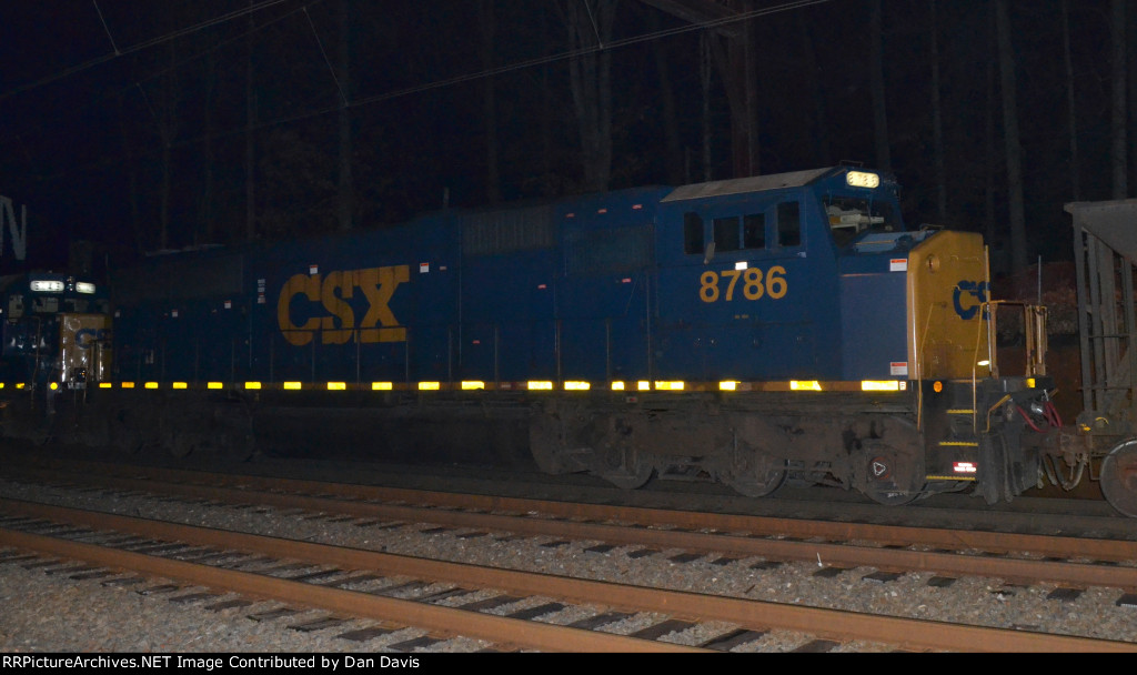 CSX SD60M 8786 trails third out on C746-17